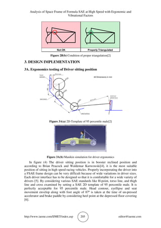 ANALYSIS OF SPACE FRAME OF FORMULA SAE AT HIGH SPEED WITH ERGONOMIC AND ...