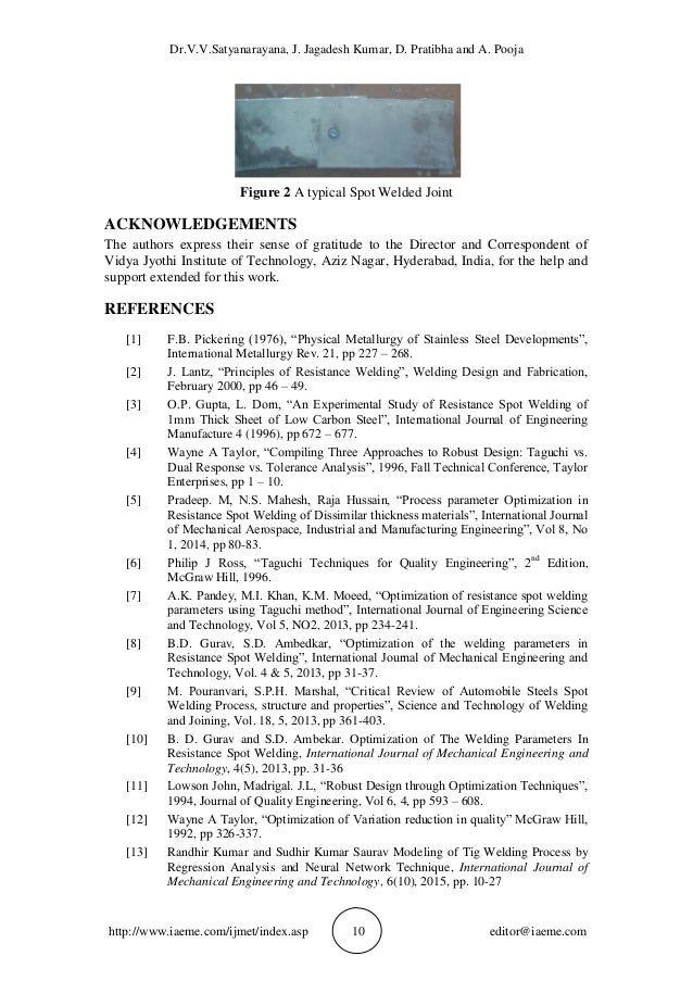 APPLICATION OF DUAL RESPONSE AND TOLERANCE ANALYSIS APPROACHES FOR RO…