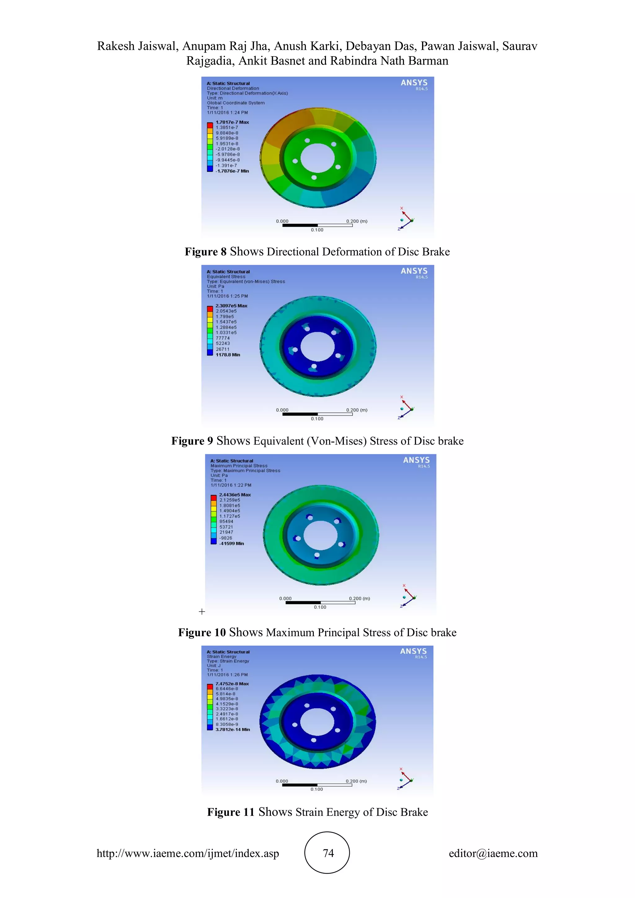 STRUCTURAL AND THERMAL ANALYSIS OF DISC BRAKE USING SOLIDWORKS AND ...