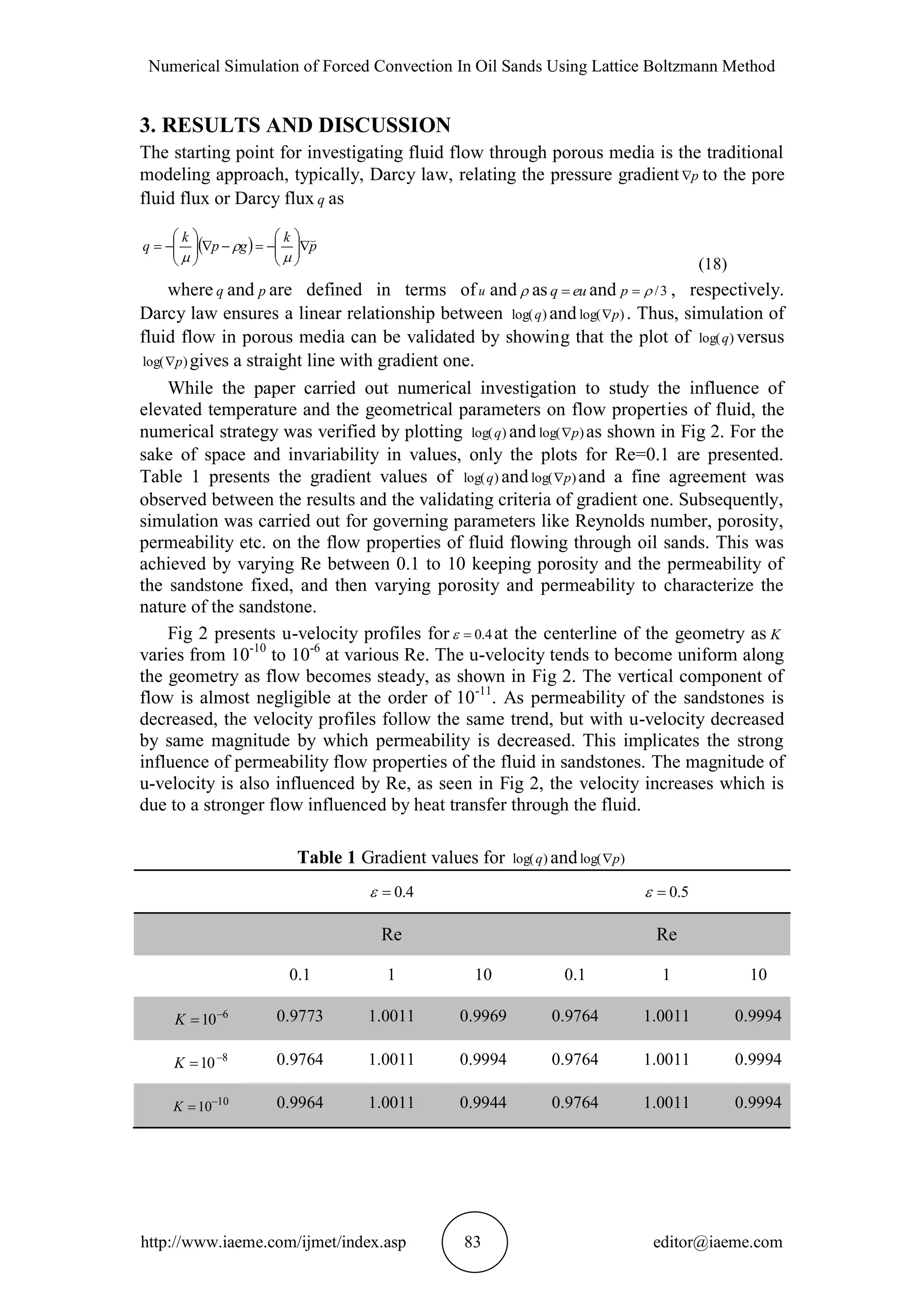Numerical Simulation Of Forced Convection In Oil Sands Using Lattice Boltzmann Method Pdf
