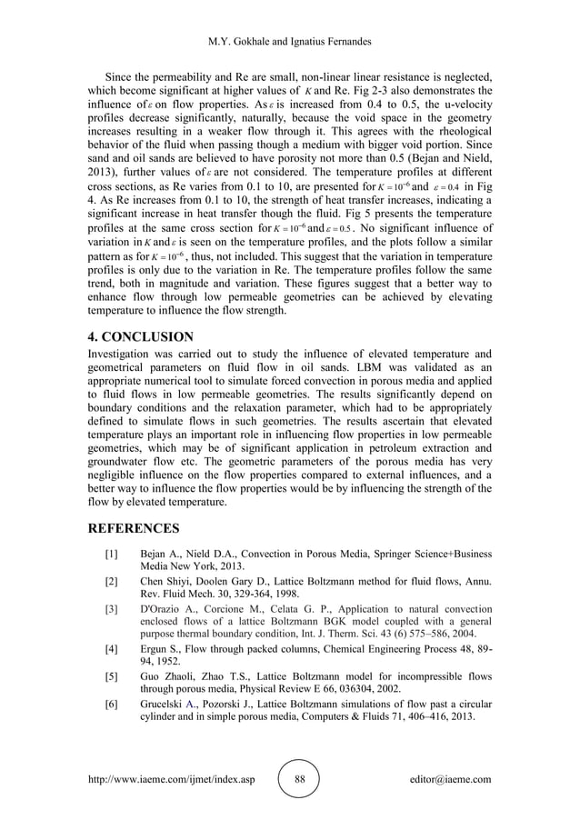 Numerical Simulation Of Forced Convection In Oil Sands Using Lattice Boltzmann Method Pdf