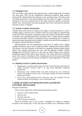 CYLINDER DEACTIVATION ON TWO DIFFERENT CUBIC CAPACITY ENGINE | PDF