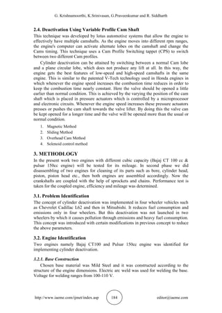 CYLINDER DEACTIVATION ON TWO DIFFERENT CUBIC CAPACITY ENGINE | PDF