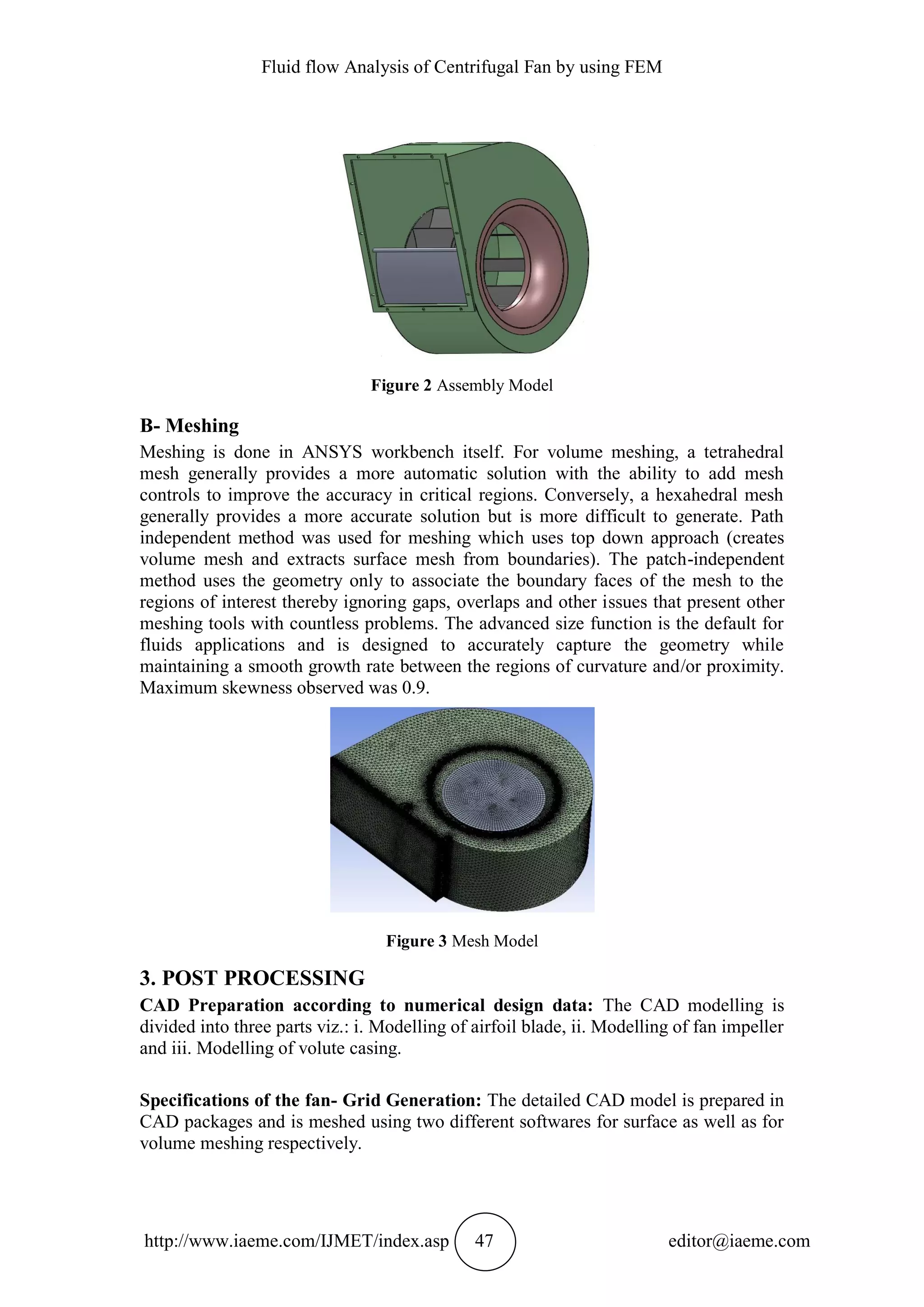 FLUID FLOW ANALYSIS OF CENTRIFUGAL FAN BY USING FEM | PDF