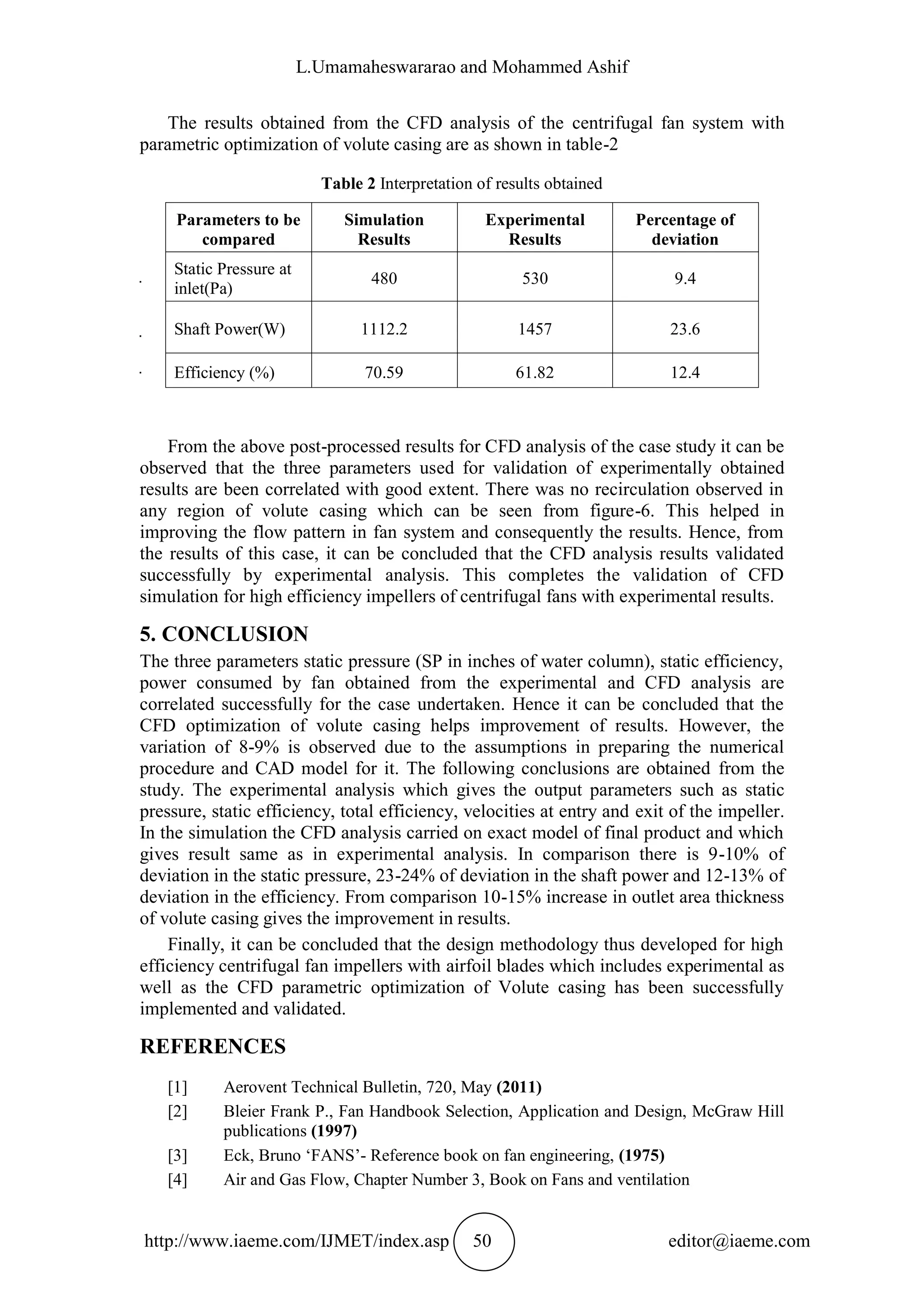 FLUID FLOW ANALYSIS OF CENTRIFUGAL FAN BY USING FEM | PDF