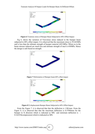 TRANSIENT ANALYSIS OF IMPACT LOADS ON BUMPER BEAM AT DIFFERENT OFFSETS | PDF | Civil Engineering ...