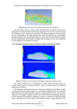 AUTOMOTIVE COMPUTATIONAL FLUID DYNAMICS SIMULATION OF A CAR USING ANSYS ...