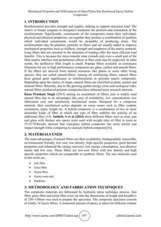 MECHANICAL PROPERTIES AND SEM ANALYSIS OF GLASS/NYLON/JUTE REINFORCED ...