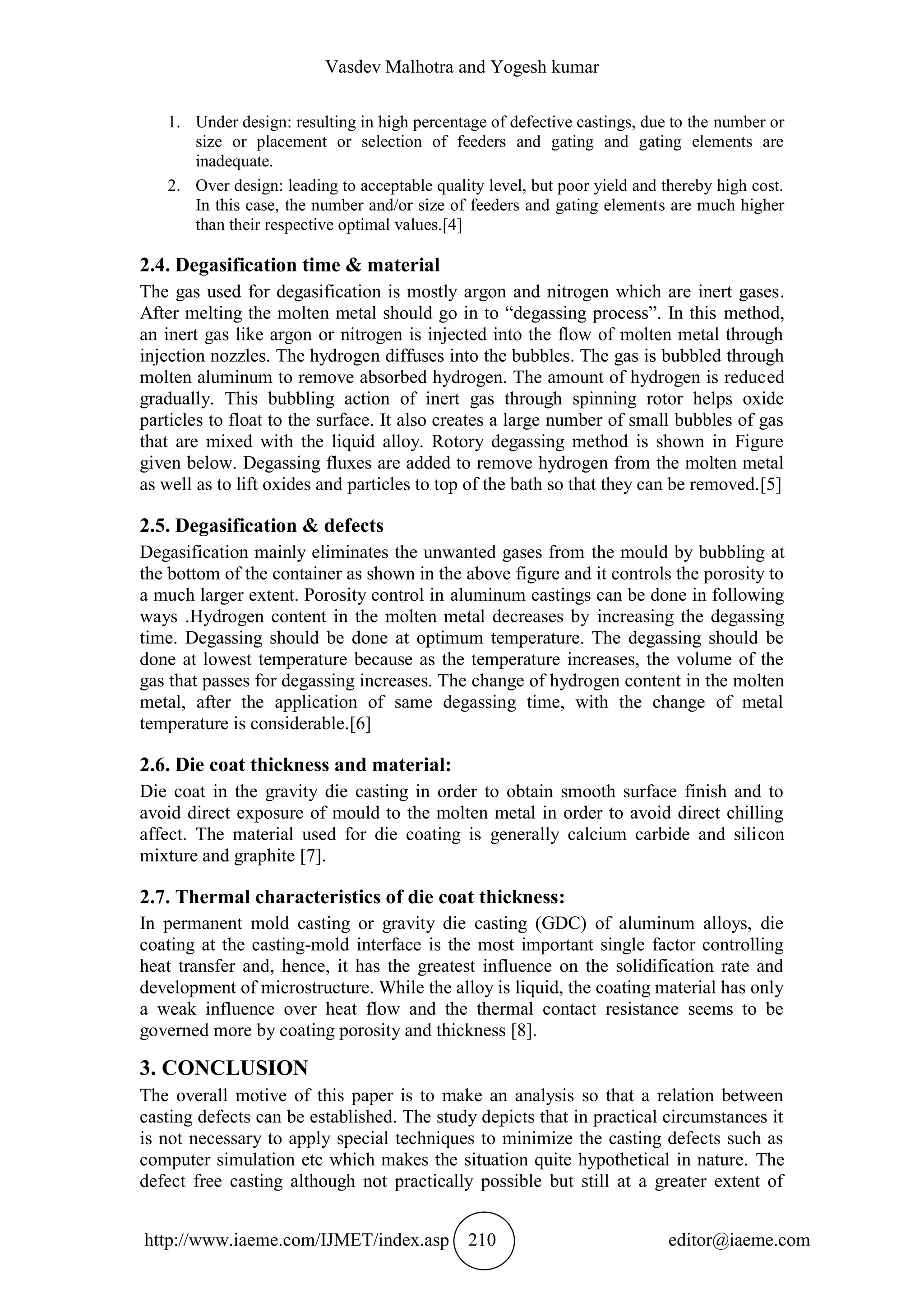 STUDY OF PROCESS PARAMETERS OF GRAVITY DIE CASTING DEFECTS | PDF