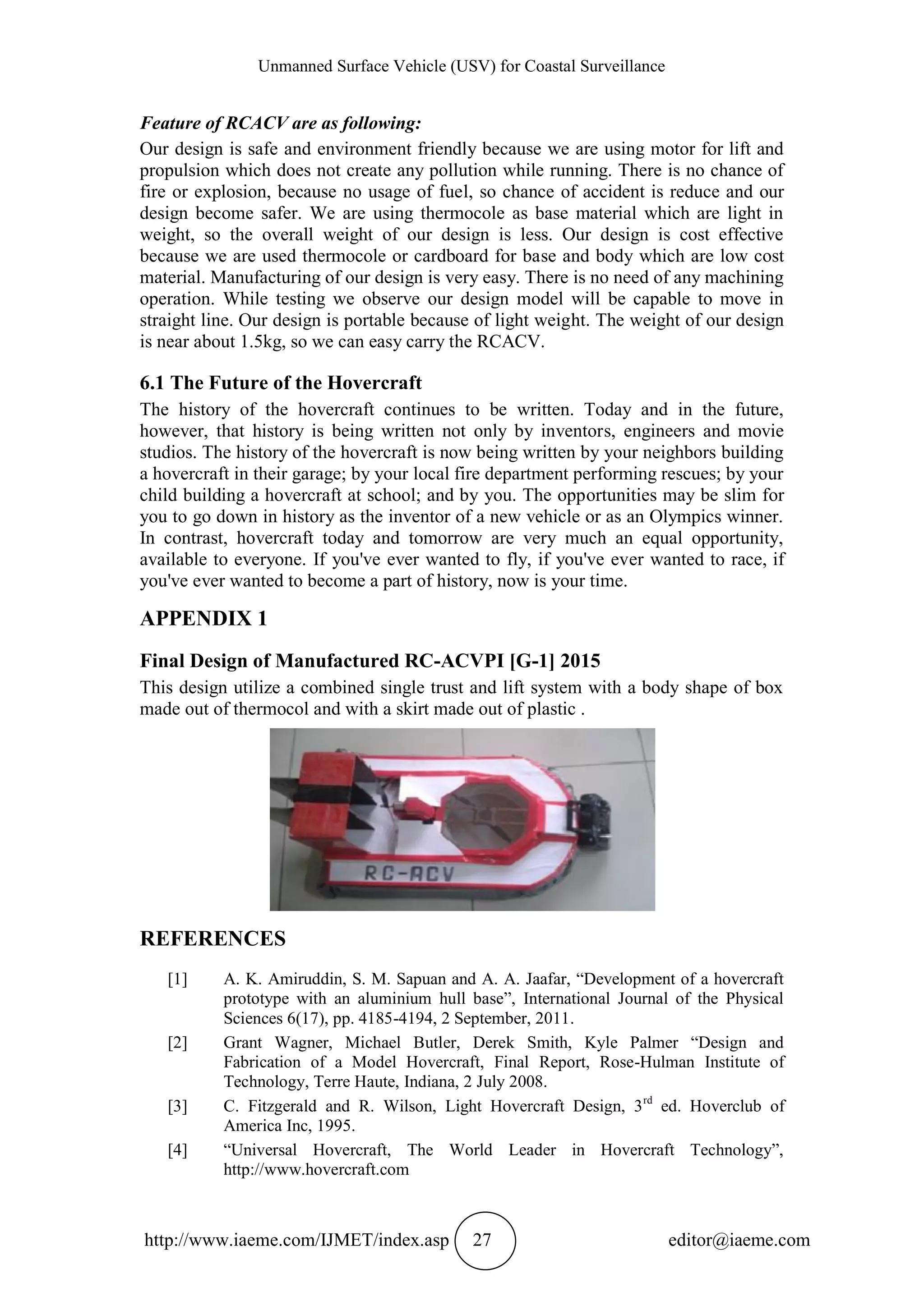UNMANNED SURFACE VEHICLE (USV) FOR COASTAL SURVEILLANCE | PDF