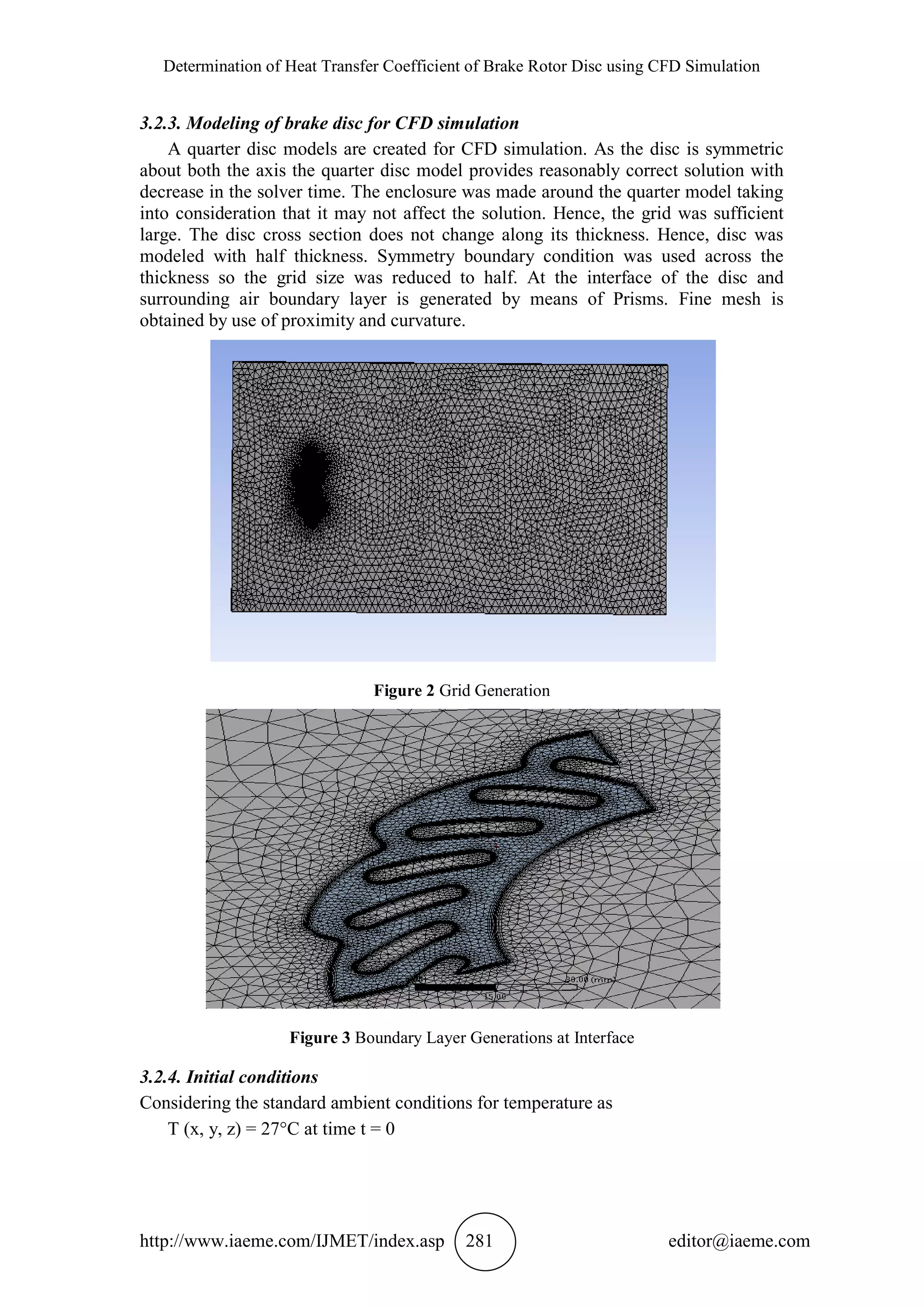 DETERMINATION OF HEAT TRANSFER COEFFICIENT OF BRAKE ROTOR DISC USING ...