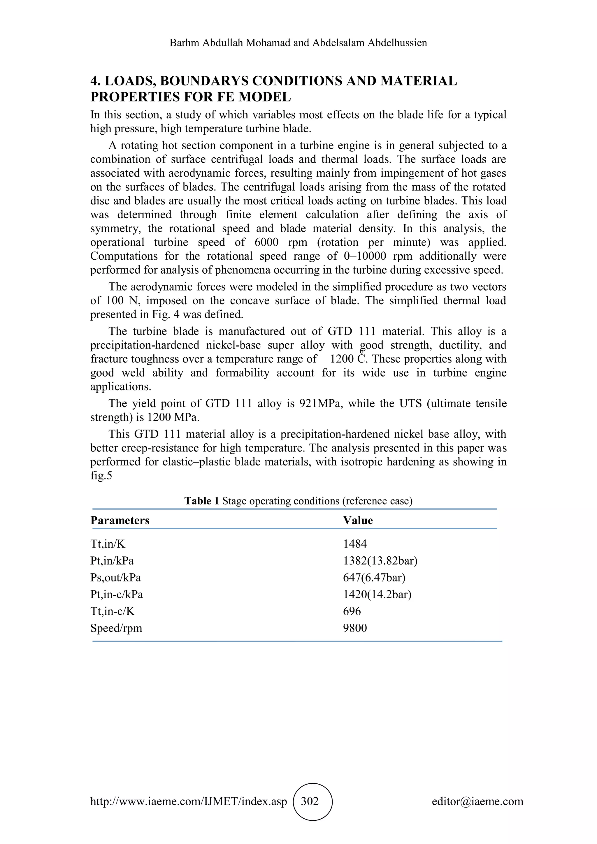 FAILURE ANALYSIS OF GAS TURBINE BLADE USING FINITE ELEMENT ANALYSIS | PDF