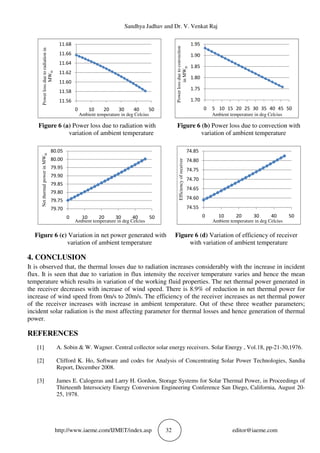 SIMULATION OF SOLAR THERMAL CENTRAL RECEIVER POWER PLANT AND EFFECT OF ...