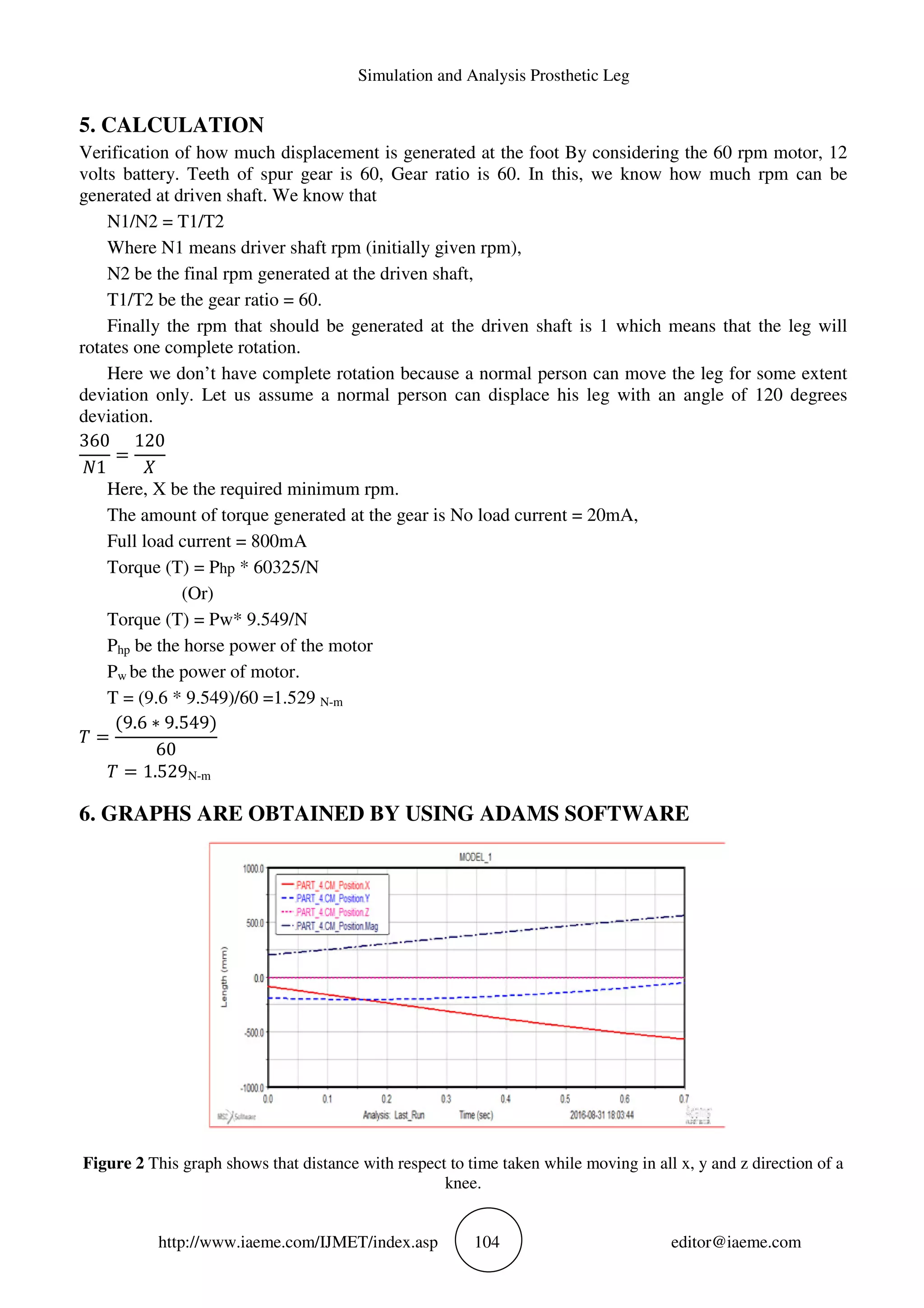SIMULATION AND ANALYSIS PROSTHETIC LEG | PDF