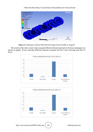 THERMAL ANALYSIS OF SHELL AND TUBE TYPE HEAT EXCHANGER TO DEMONSTRATE ...