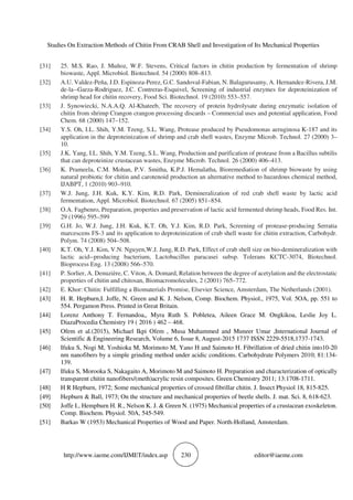 STUDIES ON EXTRACTION METHODS OF CHITIN FROM CRAB SHELL AND ...