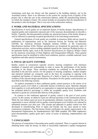 QUALITY CONTROL AND SAFETY DURING CONSTRUCTIONIjmet 08 03_012 | PDF