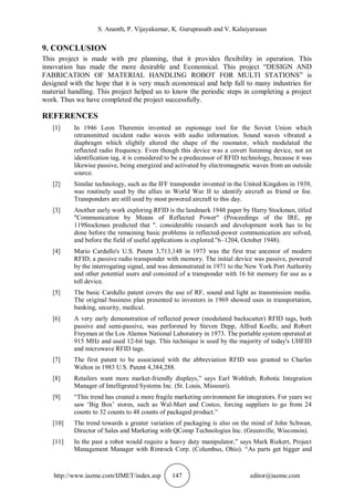 DESIGN AND FABRICATION OF MATERIAL HANDLING ROBOT FOR MULTI STATION | PDF