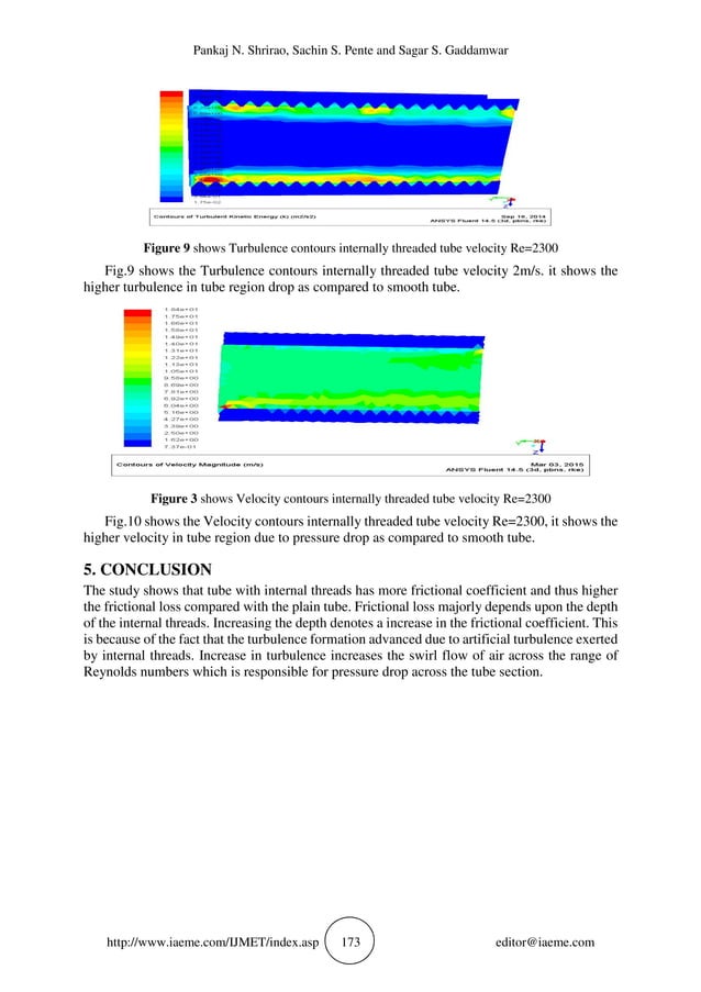 FLUID FLOW ANALYSIS IN AIR DUCT FLOW WITH AND WITHOUT INTERNAL THREADS USING COMPUTATIONAL FLUID ...