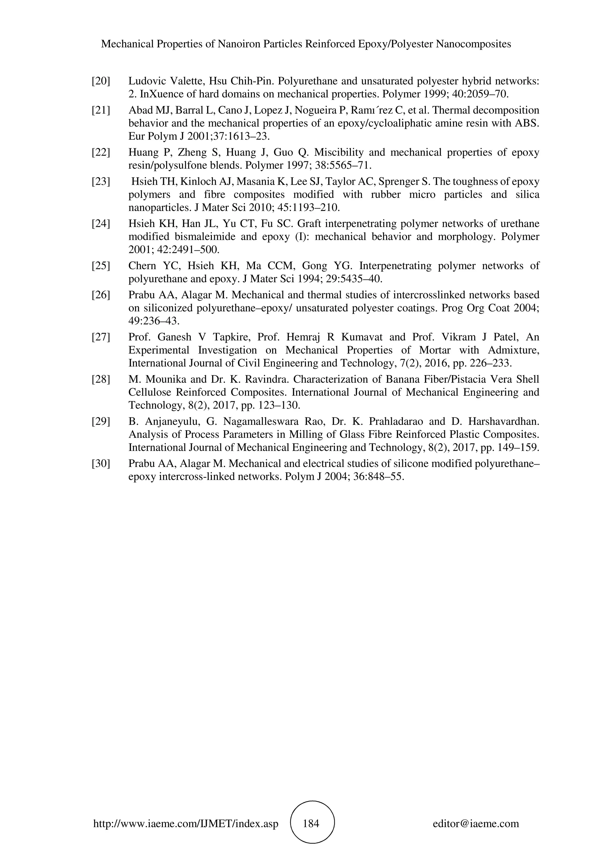 MECHANICAL PROPERTIES OF NANOIRON PARTICLES REINFORCED EPOXY/POLYESTER ...