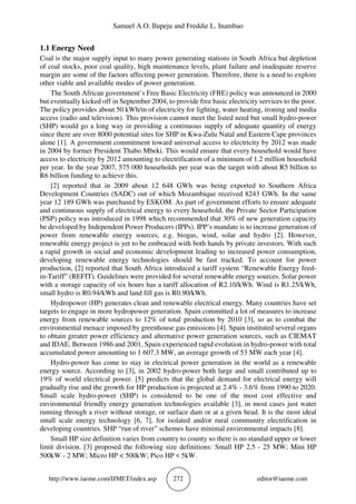 SMALL HYDROPOWER RELEVANCE FOR BASIC ENERGY NEED IN AFRICA | PDF