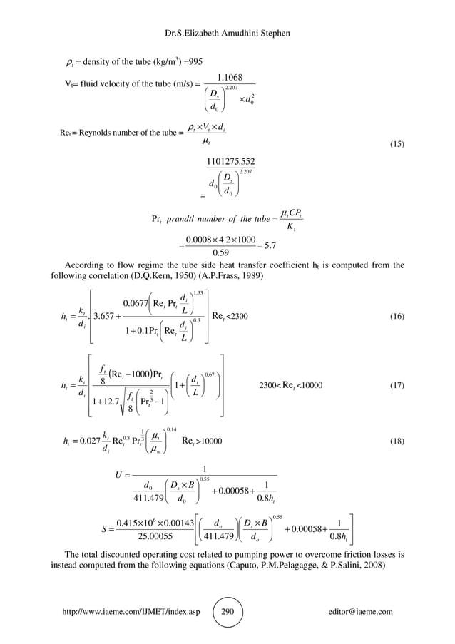 COST MINIMIZATION OF SHELL AND TUBE HEAT EXCHANGER USING NON-TRADITIONAL OPTIMIZATION | PDF