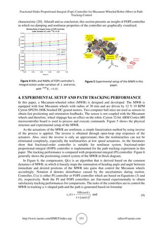 FRACTIONAL-ORDER PROPORTIONALINTEGRAL (FOPI) CONTROLLER FOR MECANUM ...