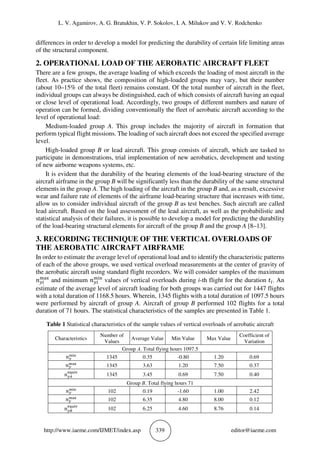 ASSESSMENT OF AIRFRAME OVERLOADS OF AEROBATIC AIRCRAFT | PDF