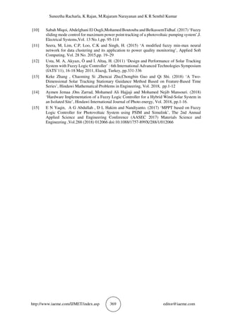 EXPERIMENTAL INVESTIGATION ON EFFICIENCY ENHANCEMENT OF THE SOLAR ...