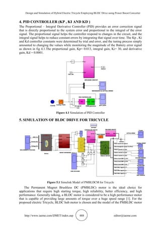 DESIGN AND SIMULATION OF HYBRID ELECTRIC TRICYCLE EMPLOYING BLDC DRIVE ...