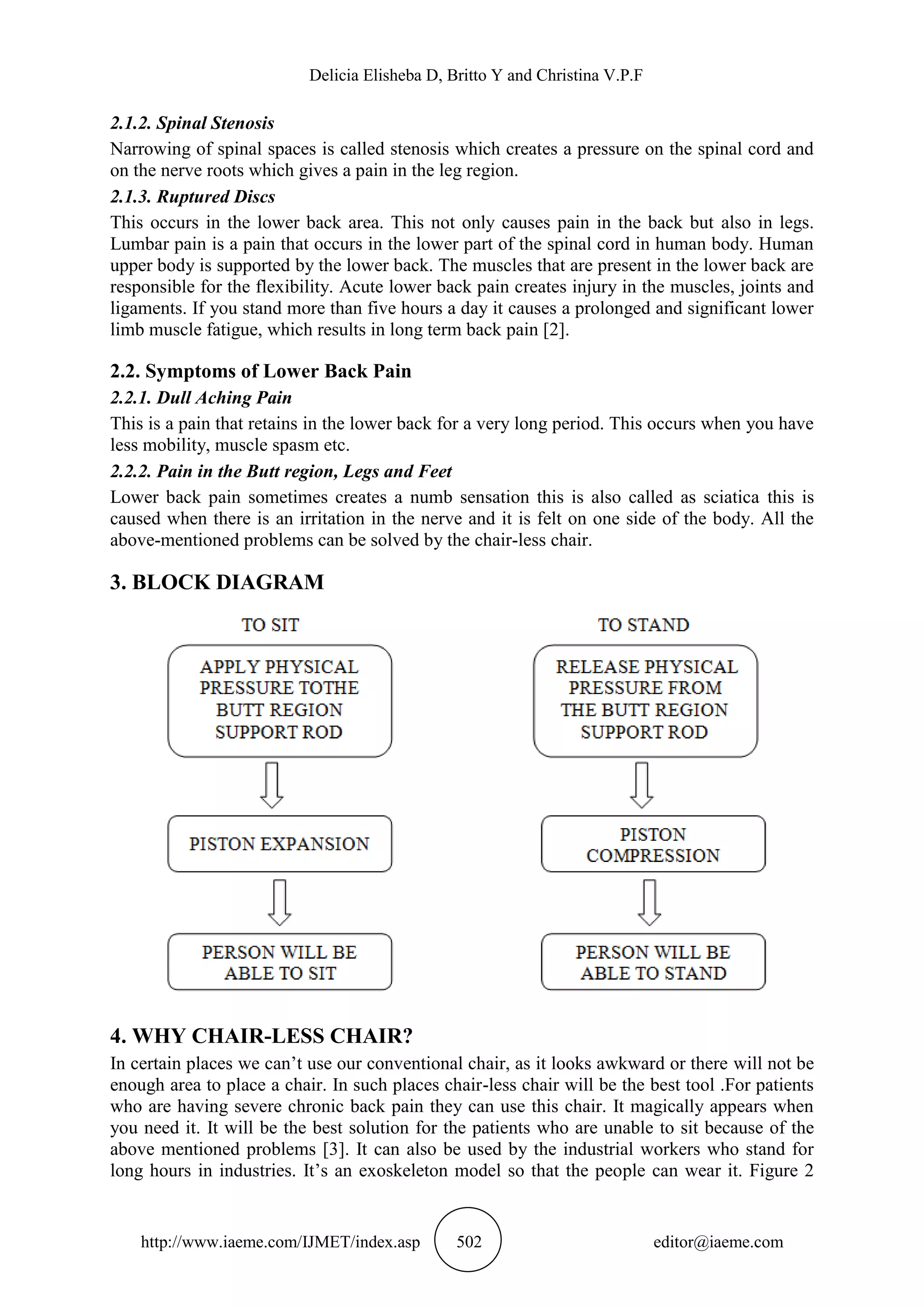 CHAIR-LESS CHAIR FOR LUMBAR PAIN REDUCTION | PDF