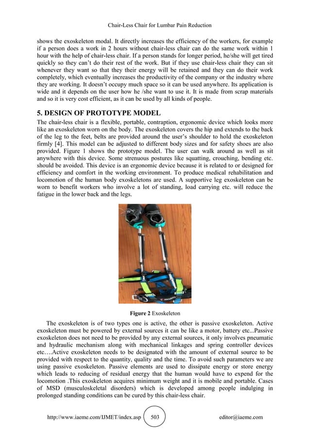 CHAIR-LESS CHAIR FOR LUMBAR PAIN REDUCTION | PDF | Death, Injury, or ...