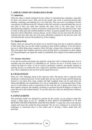 CHAIR-LESS CHAIR FOR LUMBAR PAIN REDUCTION | PDF