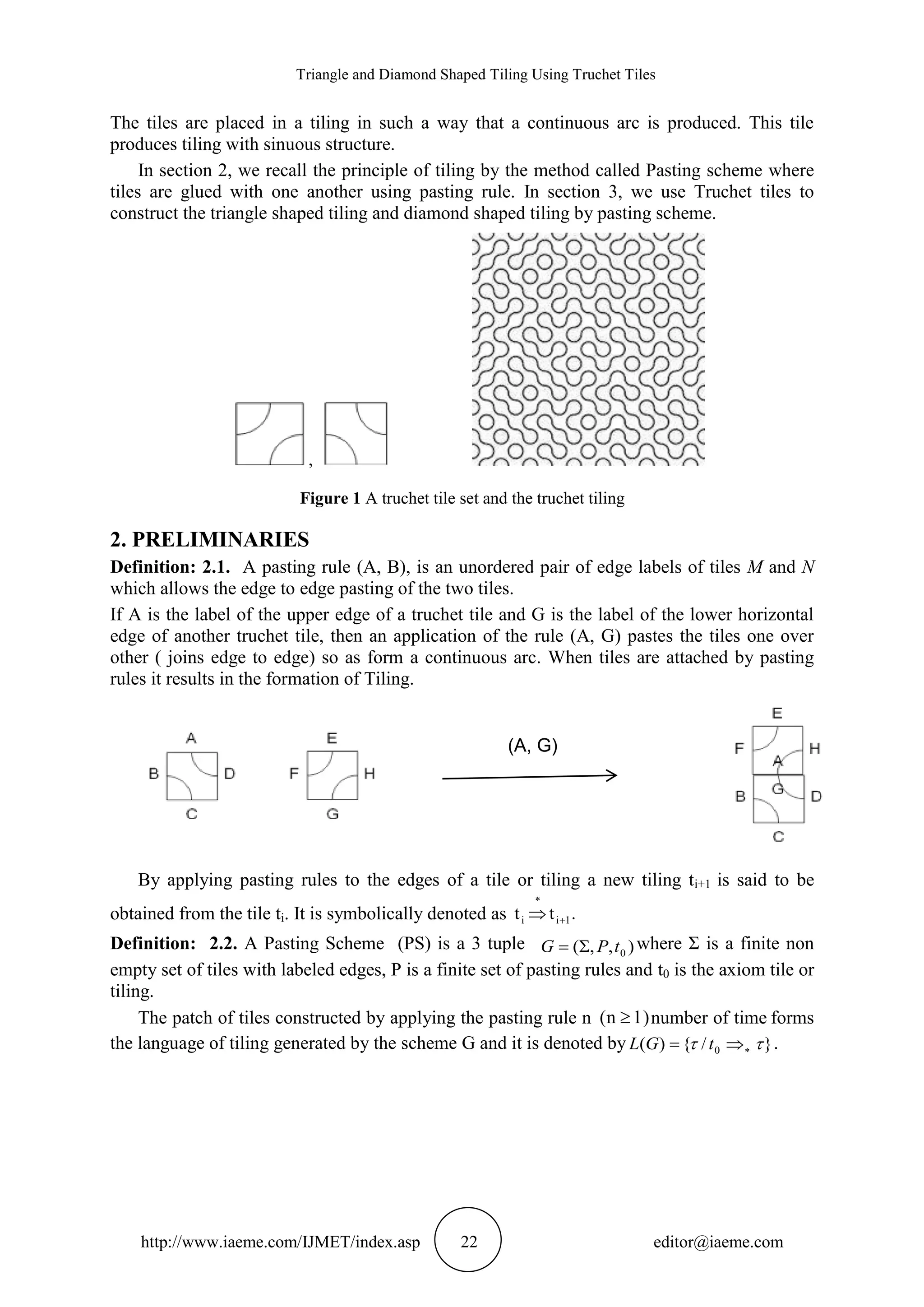 TRIANGLE AND DIAMOND SHAPED TILING USING TRUCHET TILES | PDF