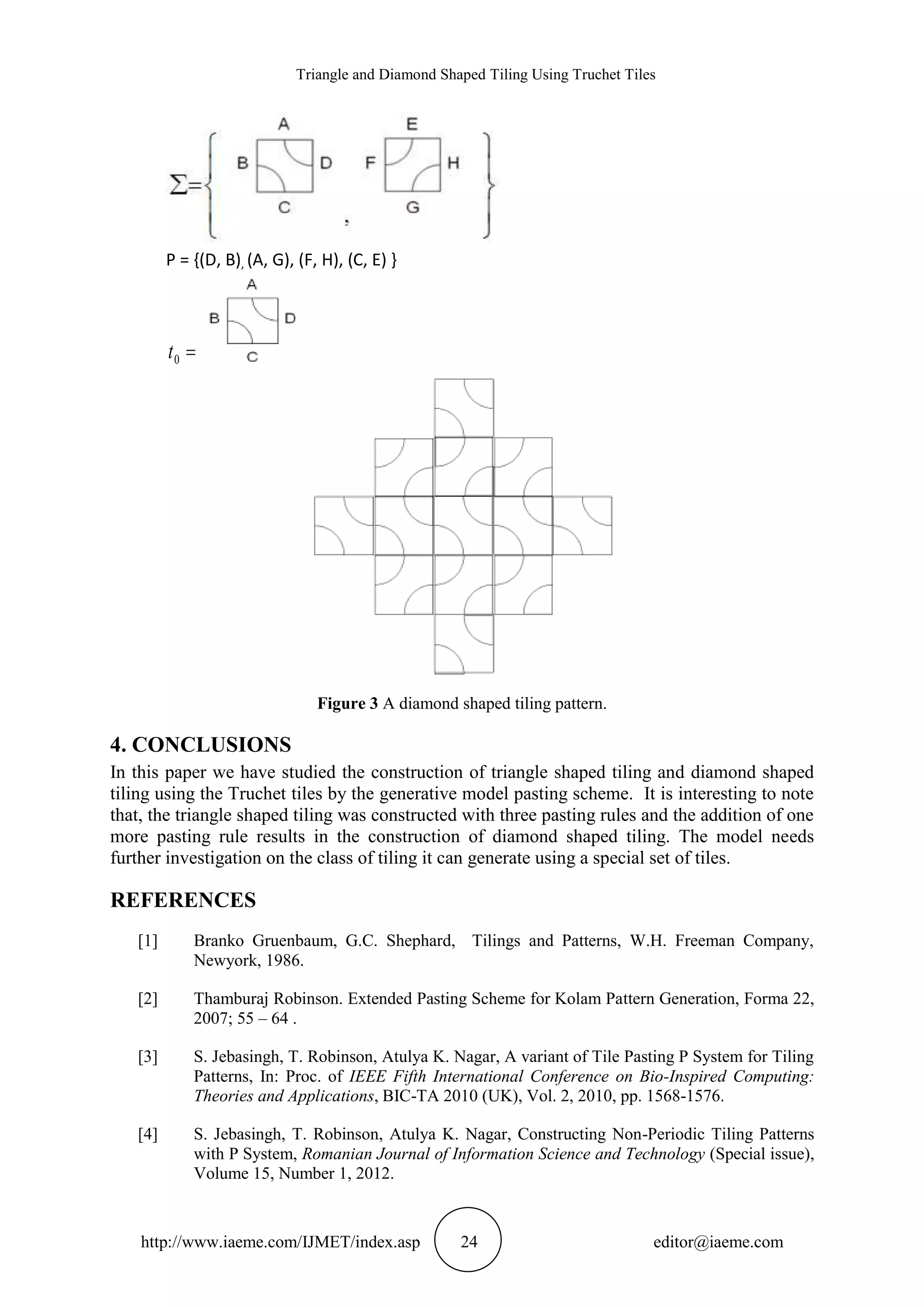 TRIANGLE AND DIAMOND SHAPED TILING USING TRUCHET TILES | PDF
