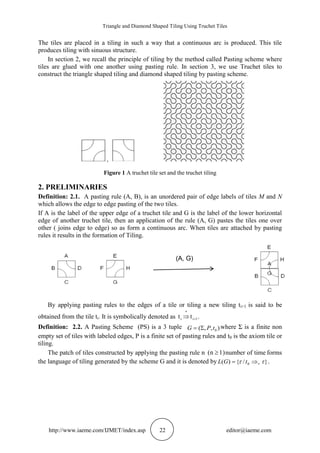 TRIANGLE AND DIAMOND SHAPED TILING USING TRUCHET TILES | PDF