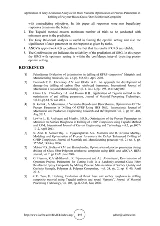 APPLICATION OF GREY RELATIONAL ANALYSIS FOR MULTI VARIABLE OPTIMIZATION OF PROCESS PARAMETERS IN ...