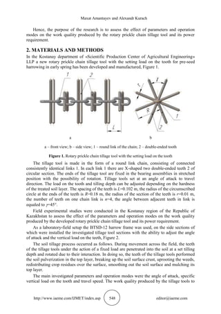 FIELD PERFORMANCE OF THE ROTARY PRICKLE CHAIN TILLAGE TOOL | PDF ...