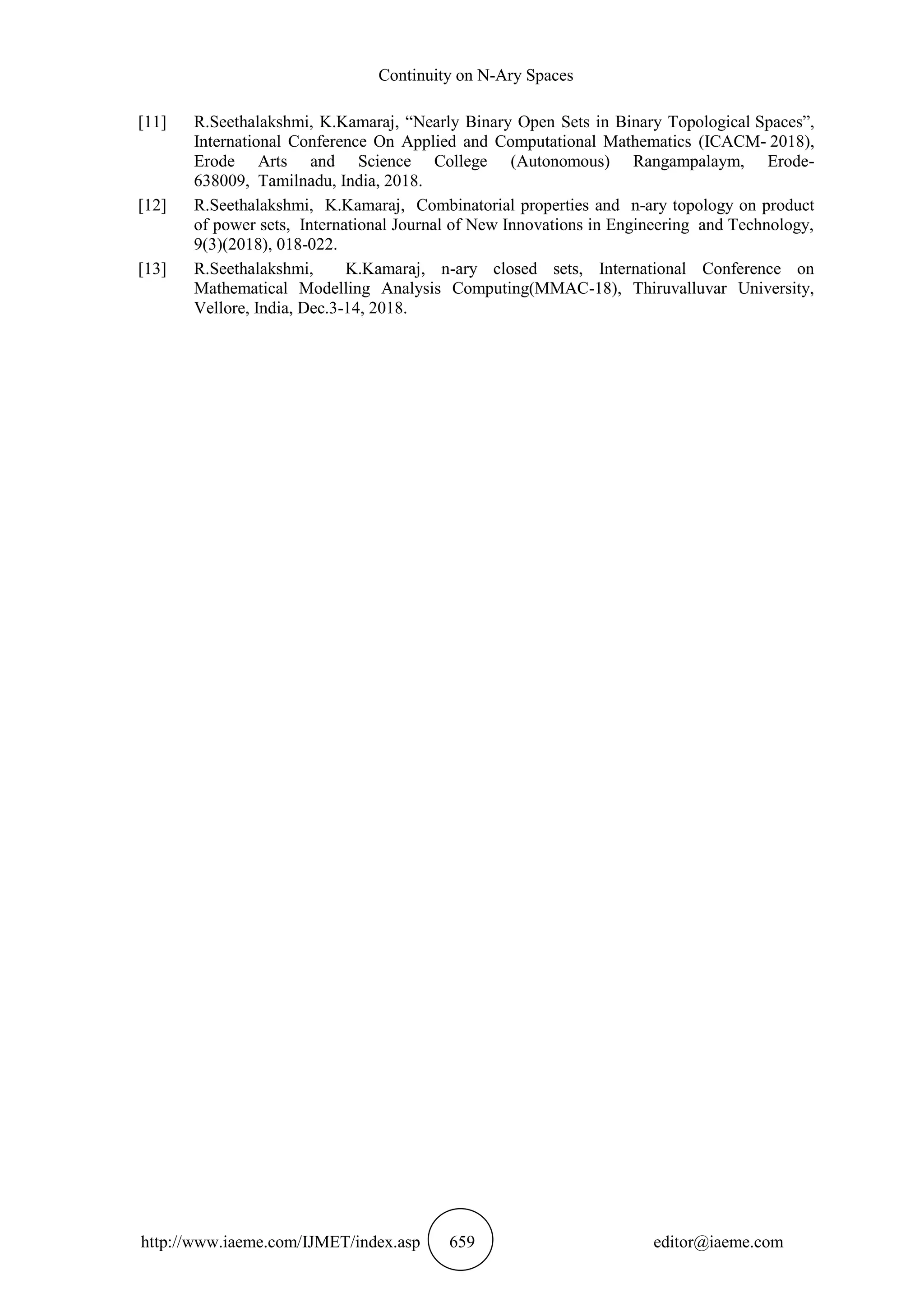 CONTINUITY ON N-ARY SPACES | PDF | Programming Languages | Computing