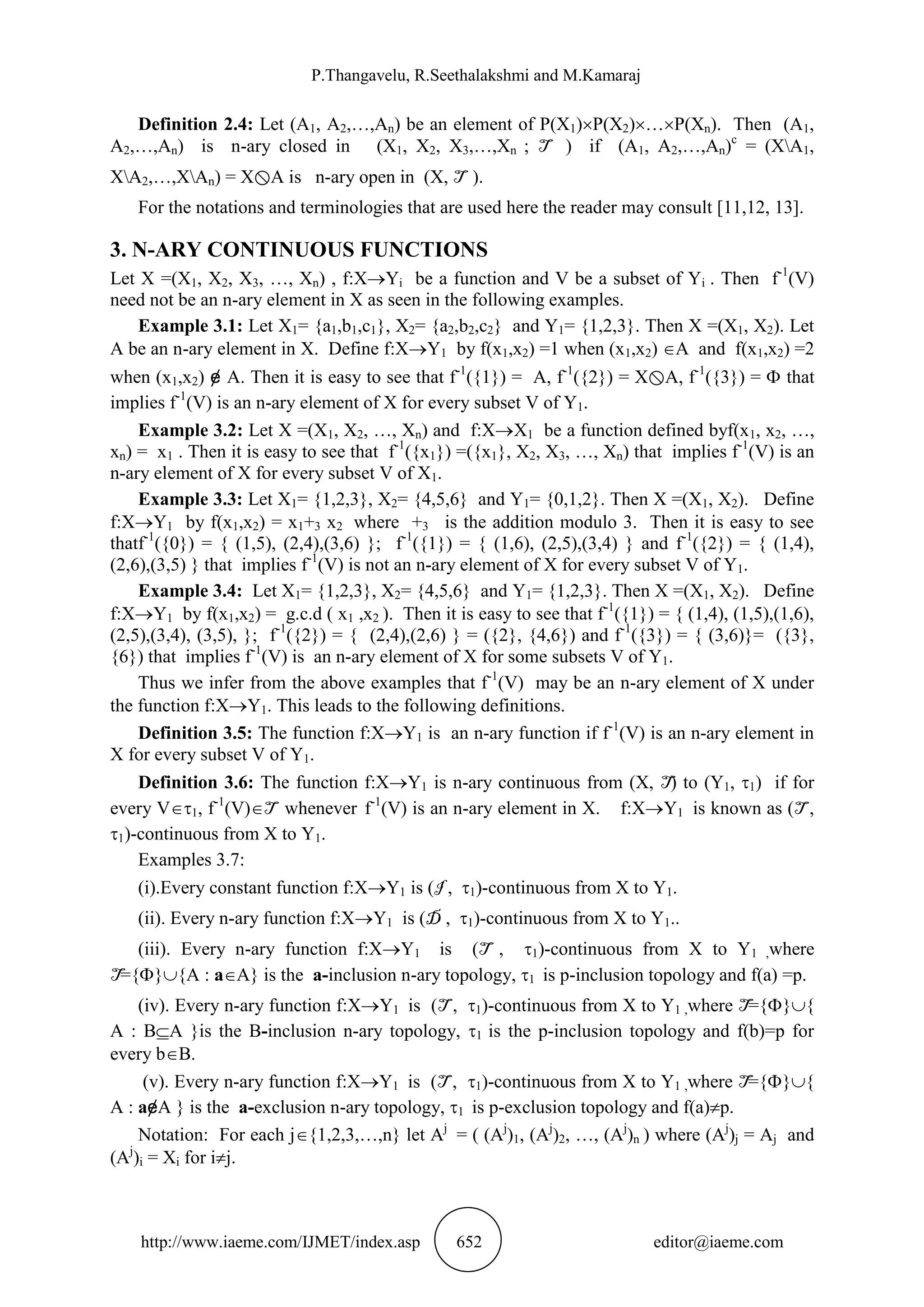 CONTINUITY ON N-ARY SPACES | PDF | Programming Languages | Computing