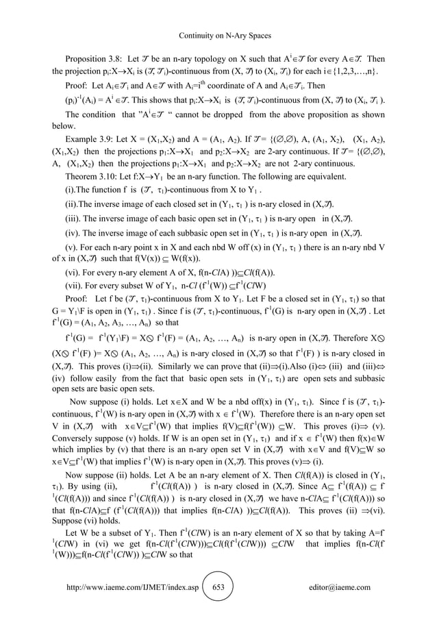 CONTINUITY ON N-ARY SPACES | PDF | Programming Languages | Computing