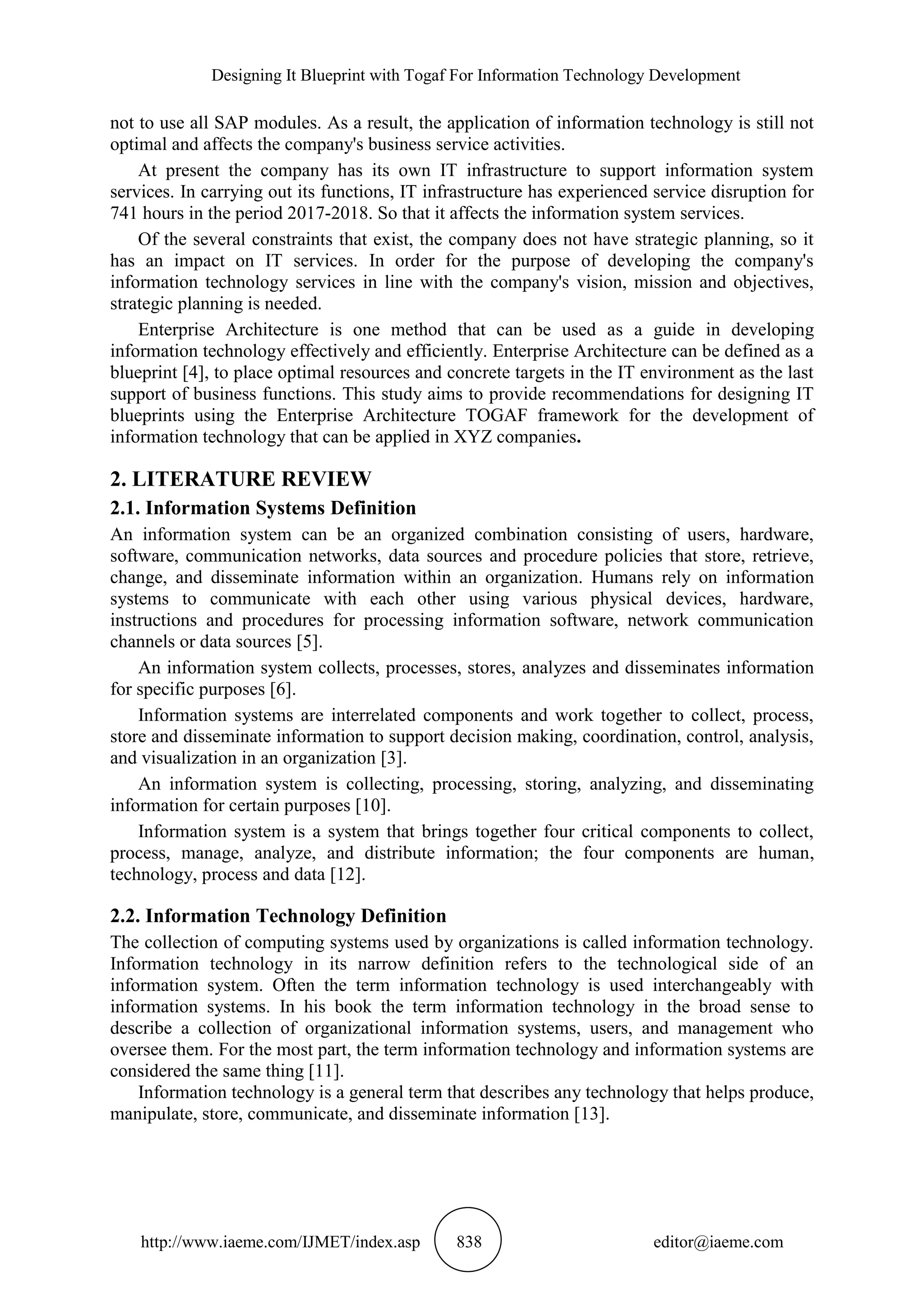 DESIGNING IT BLUEPRINT WITH TOGAF FOR INFORMATION TECHNOLOGY ...