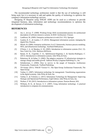 DESIGNING IT BLUEPRINT WITH TOGAF FOR INFORMATION TECHNOLOGY DEVELOPMENT | PDF