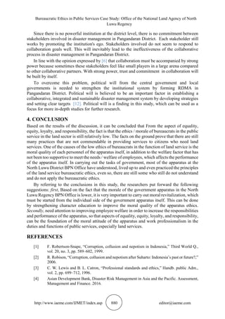 BUREAUCRATIC ETHICS IN PUBLIC SERVICES CASE STUDY: OFFICE OF THE ...