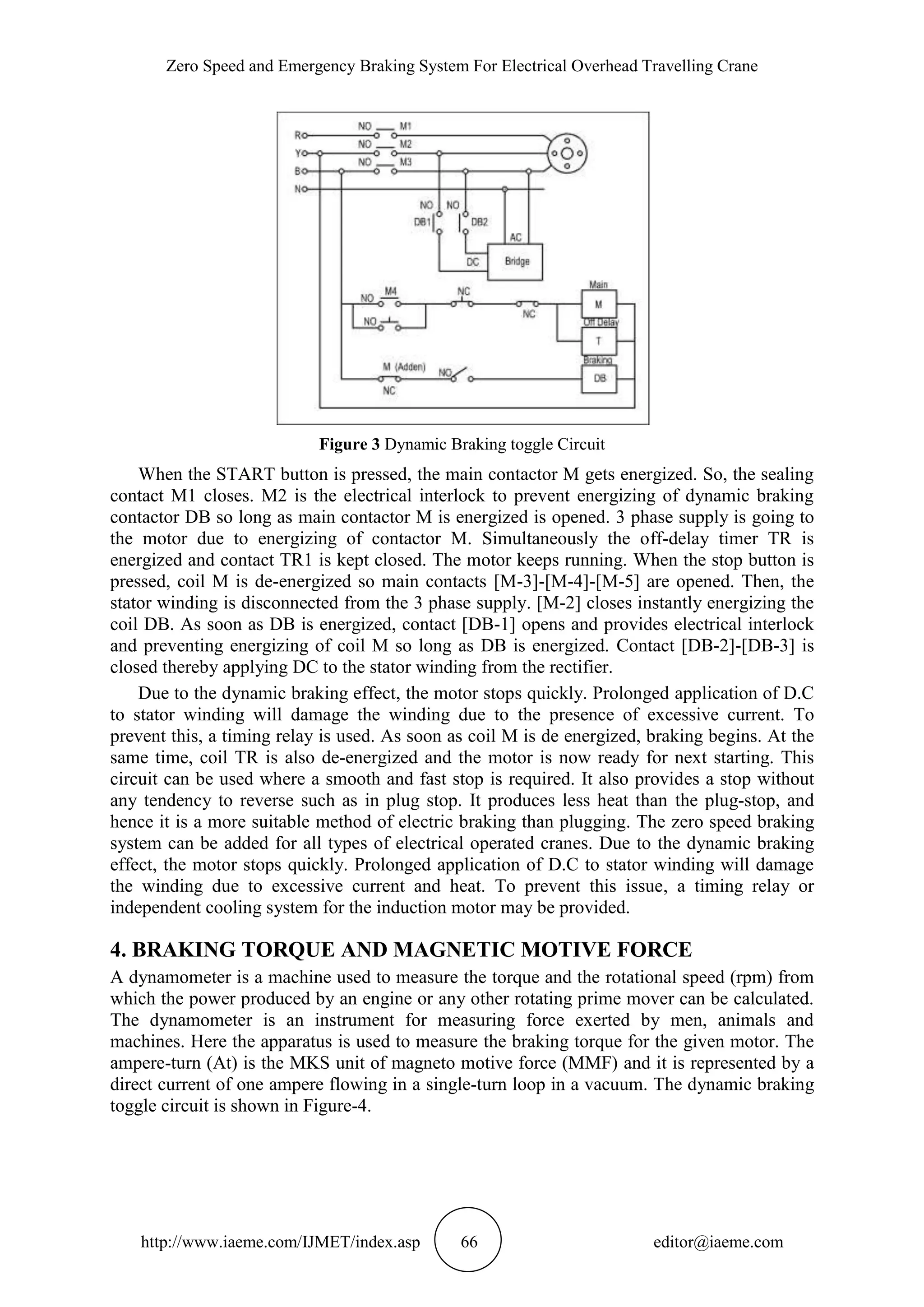 ZERO SPEED AND EMERGENCY BRAKING SYSTEM FOR ELECTRICAL OVERHEAD ...
