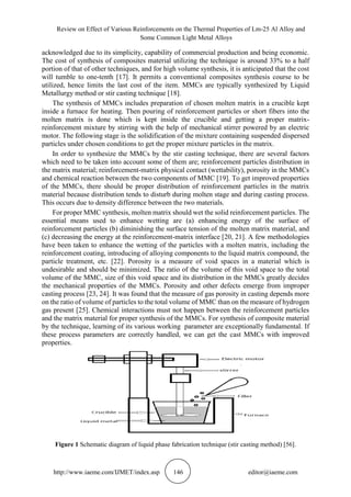 REVIEW ON EFFECT OF VARIOUS REINFORCEMENTS ON THE THERMAL PROPERTIES OF ...