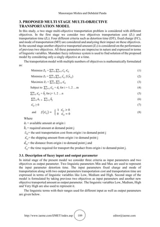 A STUDY ON MULTI STAGE MULTIOBJECTIVE TRANSPORTATION PROBLEM UNDER UNCERTAINTY ENVIRONMENT USING ...