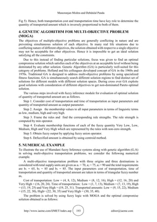 A STUDY ON MULTI STAGE MULTIOBJECTIVE TRANSPORTATION PROBLEM UNDER UNCERTAINTY ENVIRONMENT USING ...