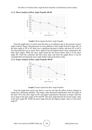 THE EFFECT OF VARIATION SKEW ANGLE B-SERIES PROPELLER ON PERFORMANCE ...
