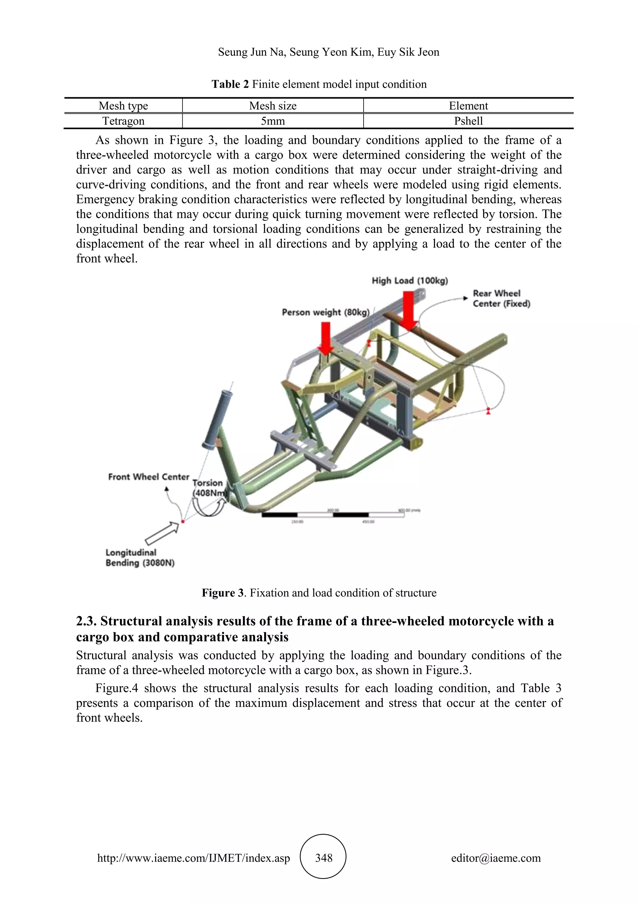 SIZE OPTIMIZATION DESIGN OF THREEWHEELED MOTORCYCLE FRAME WITH CARGO ...